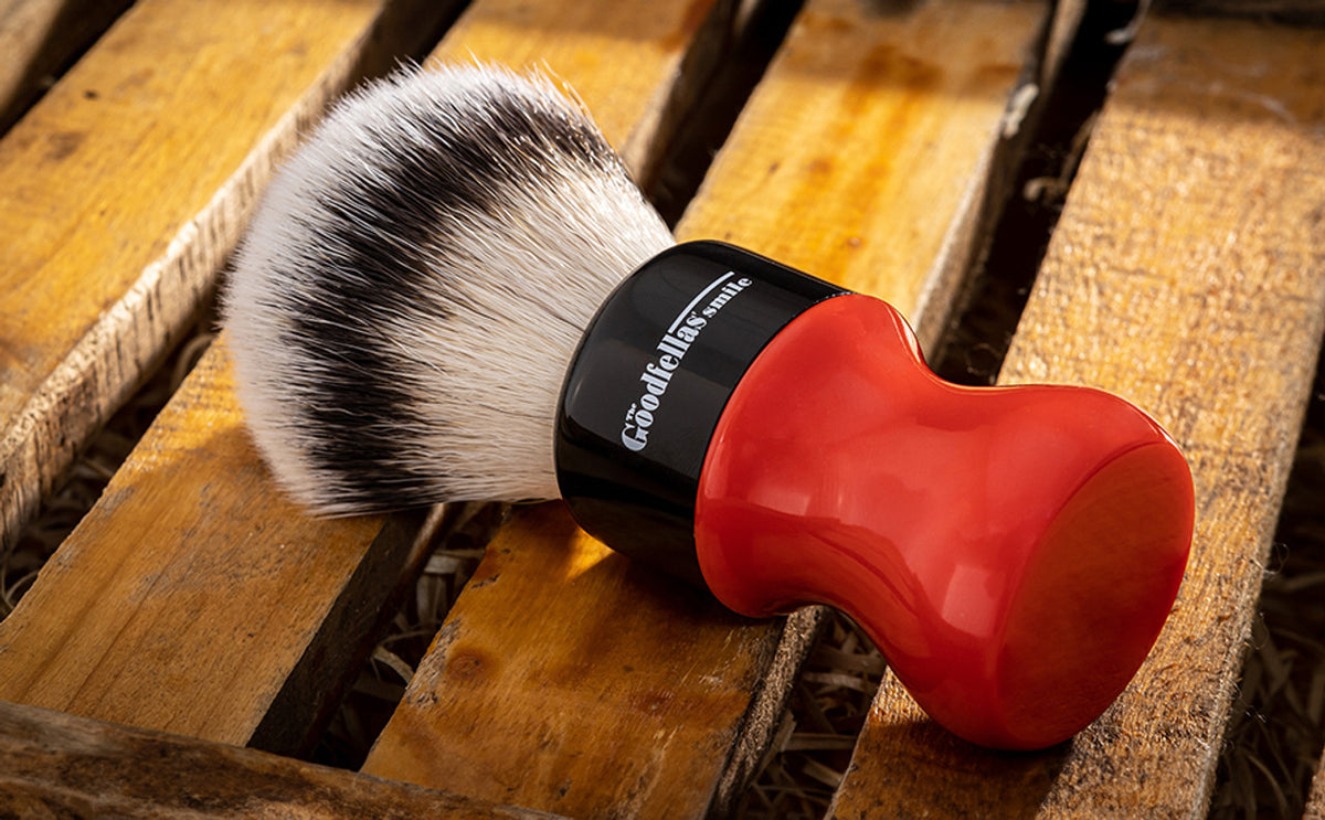 The Goodfellas' Smile- Red Evil Synthetic Shave Brush – The Shave Supply